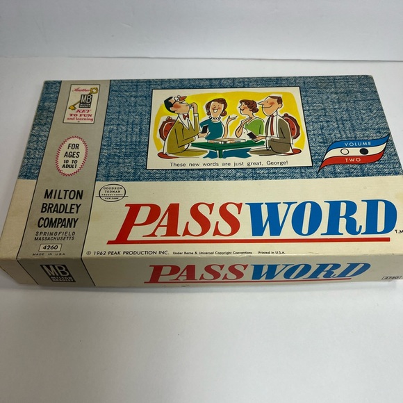 Milton Bradley | Toys | Vintage Password Boardgame By Milton Bradley ...